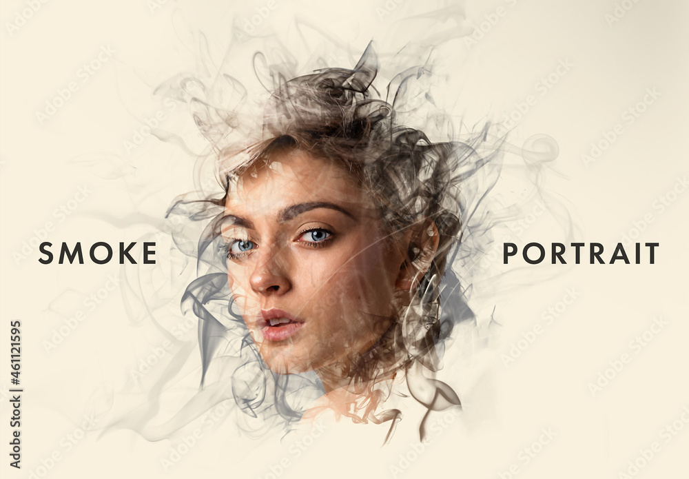 Smoke Portrait Effect Stock Template | Adobe Stock