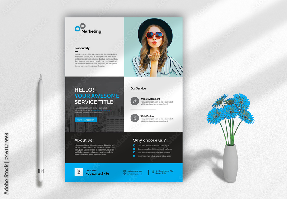 Creative Flyer Layout Stock Template | Adobe Stock