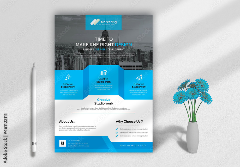 Creative Box Flyer Stock Template | Adobe Stock