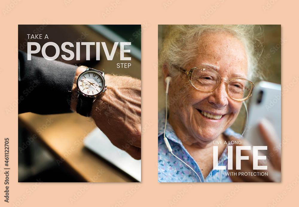 Editable Flyer Layout for Life Insurance Stock Template | Adobe Stock