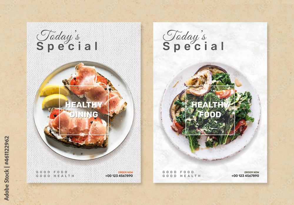 Today Special Menu Poster Layout Stock Template | Adobe Stock