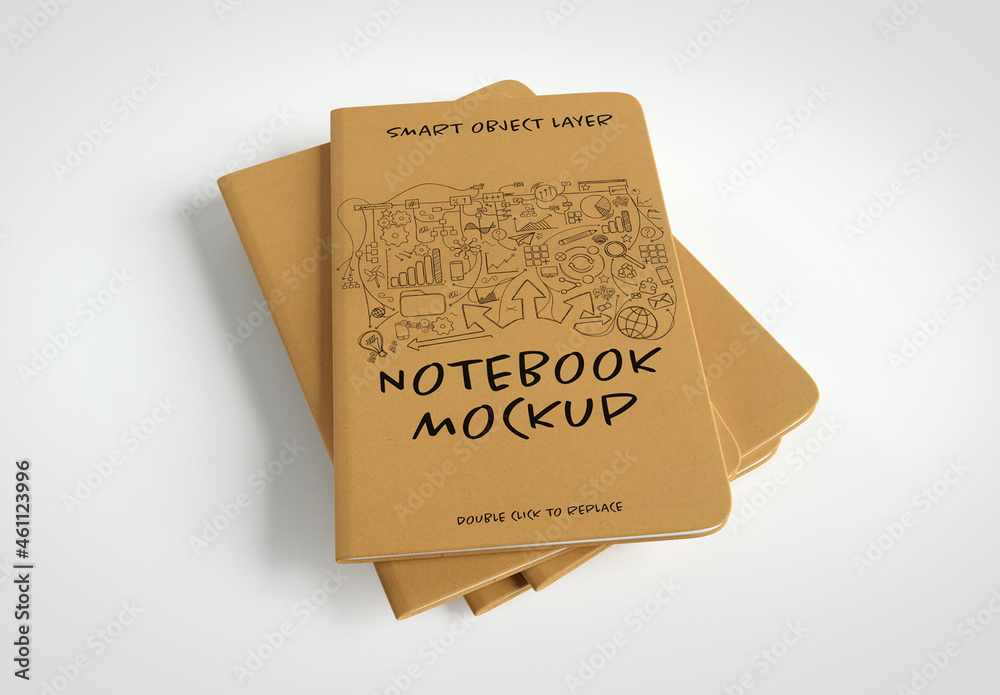 Mock Up of a Notebook Stock Template | Adobe Stock