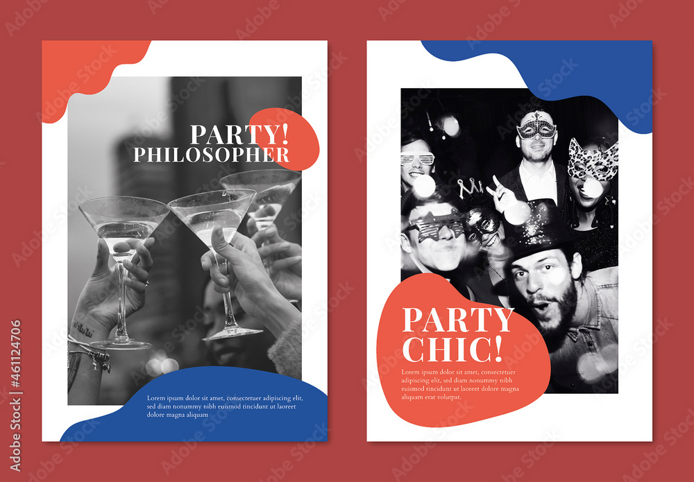 Printable Party Event Poster Template Stock Template | Adobe Stock