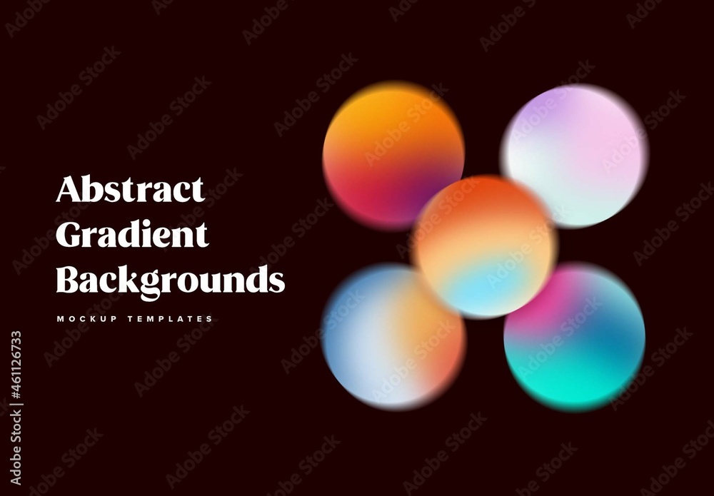 Abstract Gradient Backgrounds Mockup Stock Template | Adobe Stock