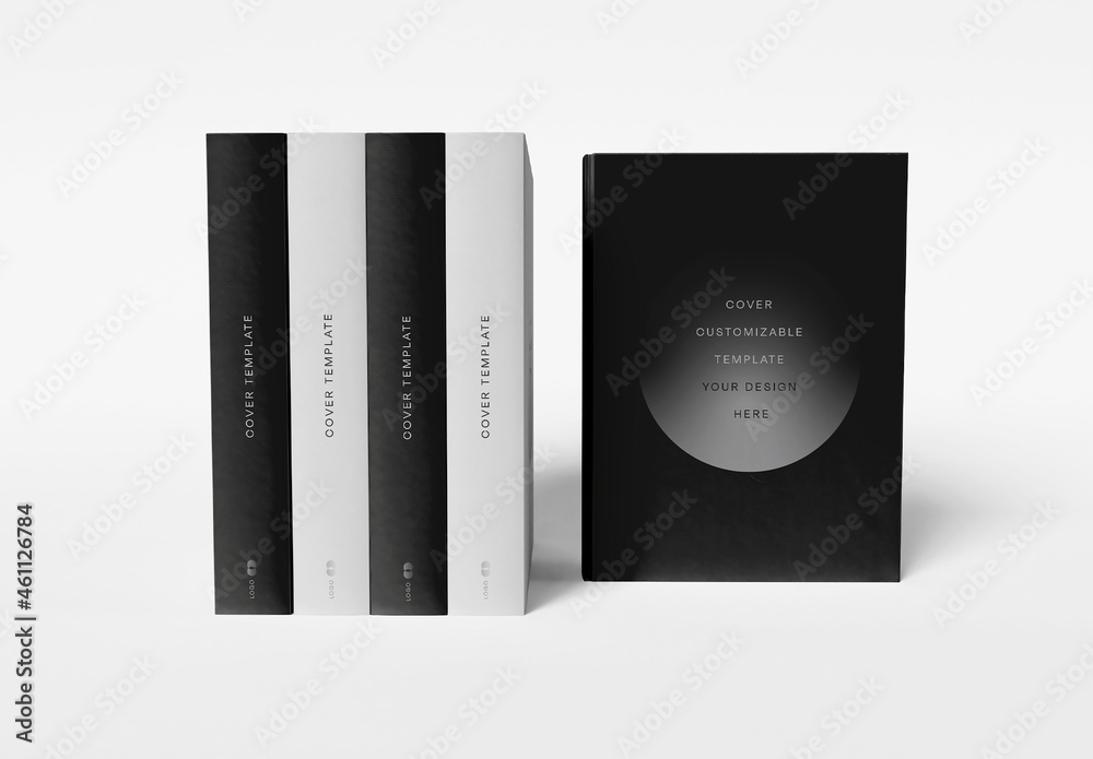 Five Book Mockup Stock Template | Adobe Stock