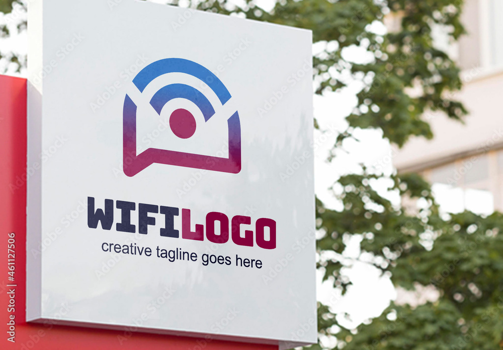Wifi Service Logo Layout Stock Template | Adobe Stock