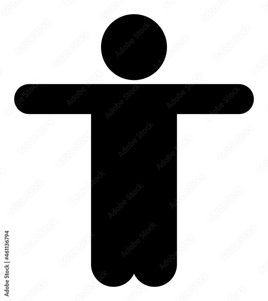 Welcome man icon with flat style. Isolated vector welcome man icon ...