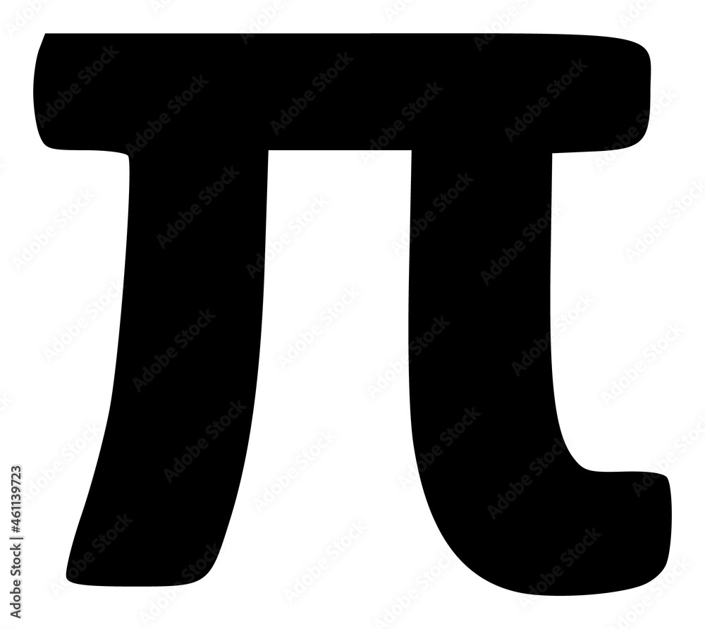 Pi Greek lowercase symbol icon with flat style. Isolated vector Pi ...