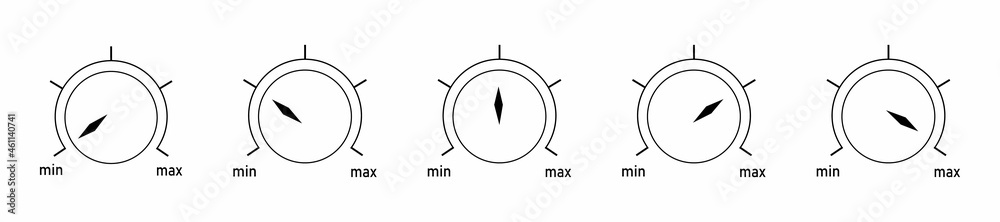 Round measuring circles. 360 degrees scale circle with lines, circular ...