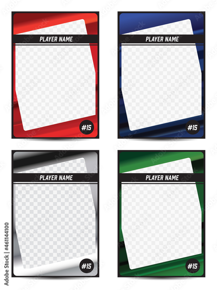 sport player trading card frame border template design flyer Stock ...