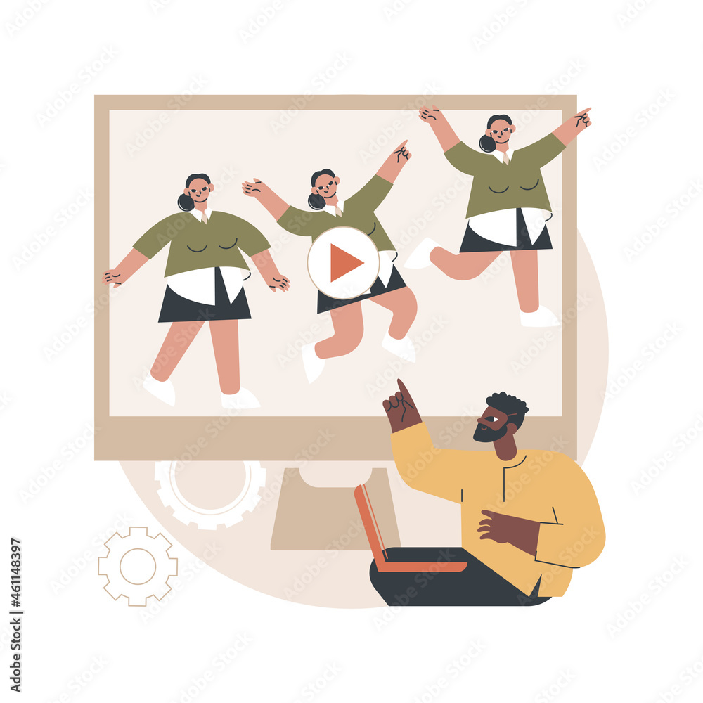 Computer animation abstract concept vector illustration. Animation ...