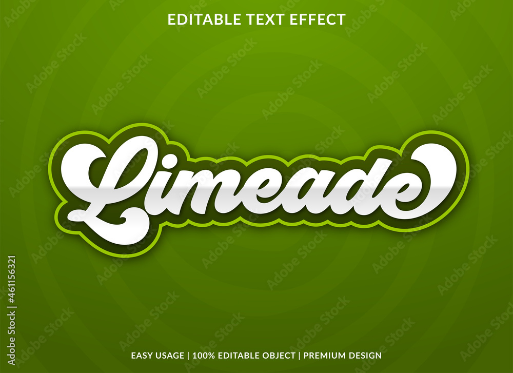 limeade text effect template use for business brand and logo Stock ...