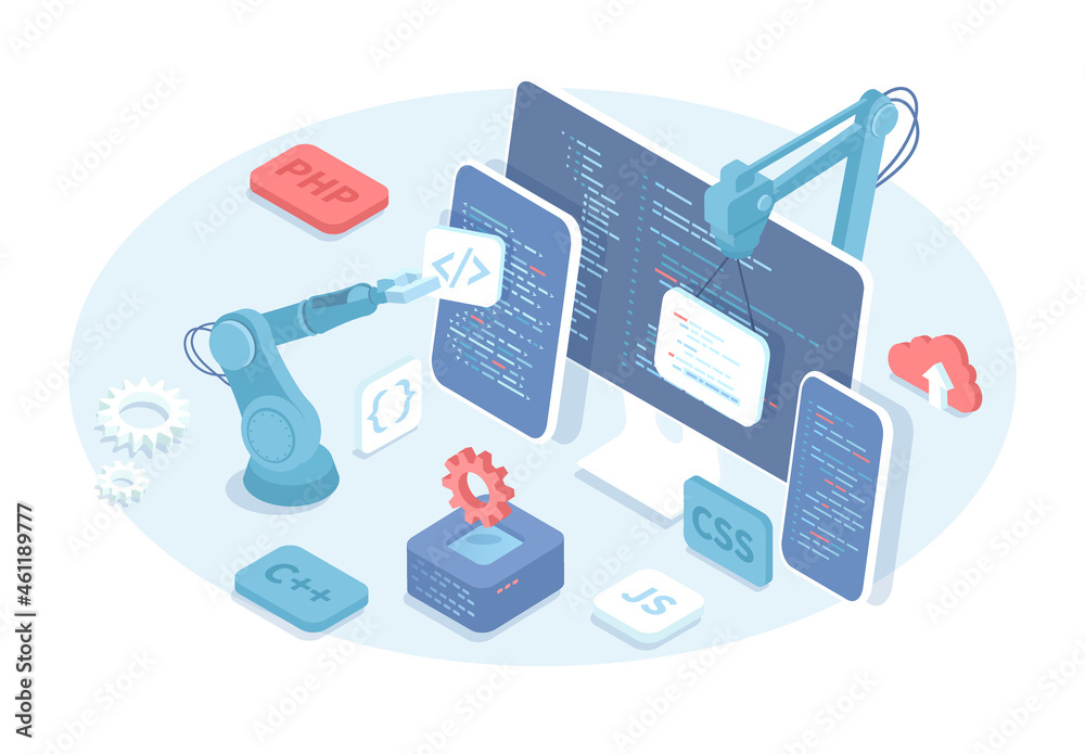 Software development and programming. Apps for different devices ...