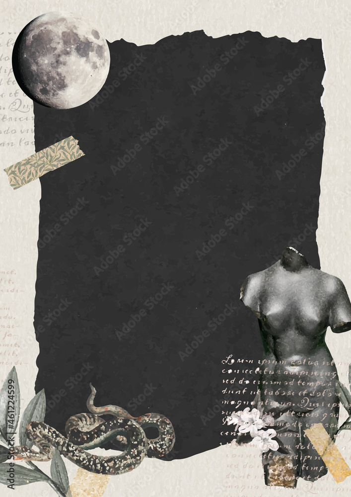 Collage wallpaper, dark aesthetic background vector digital collage art ...