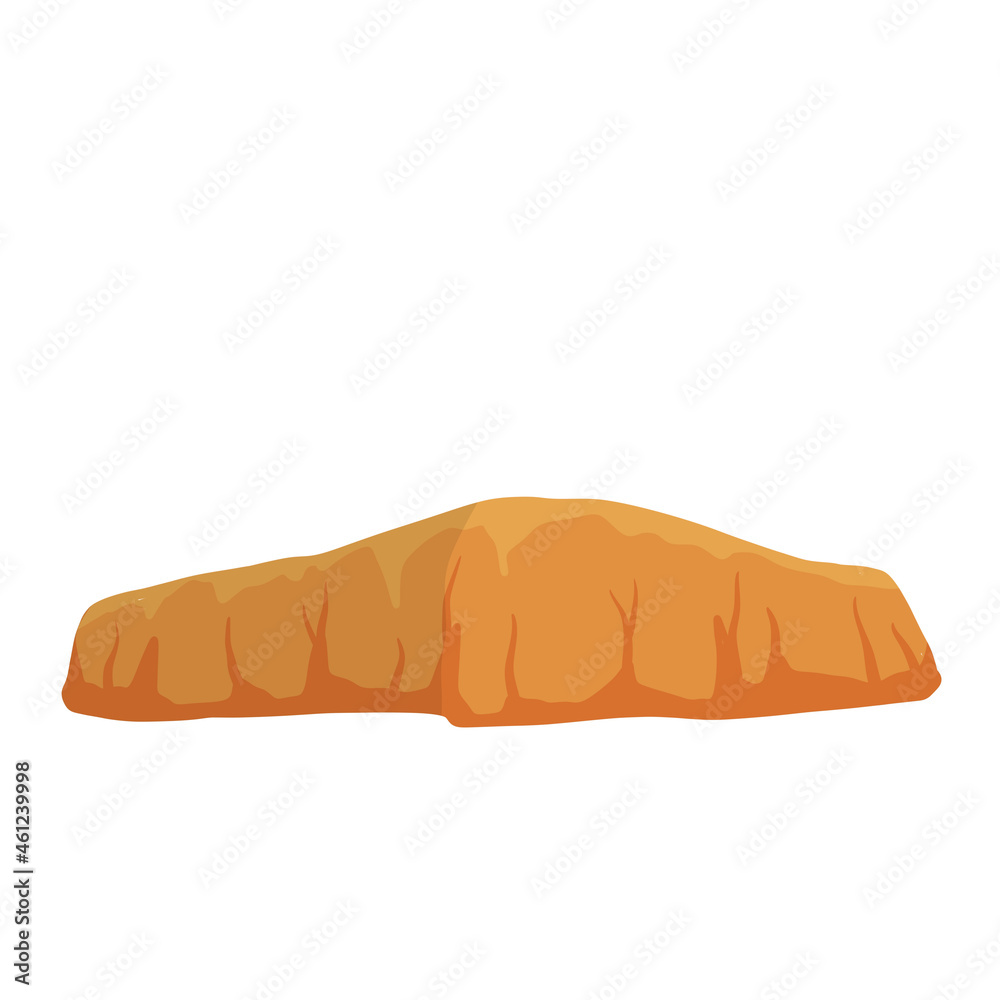 Uluru. Australian mountain. Brown rock. national landmark. Nature park ...