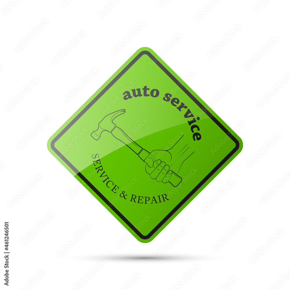 Vintage car symbols. Car service icon, vehicle sale retro label. Auto ...