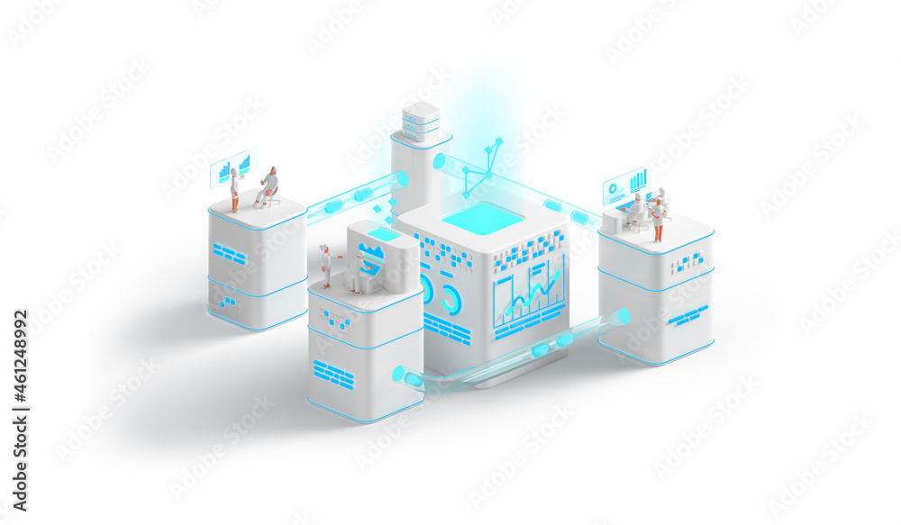 Artificial Intelligence Big Data Analysis processing. Hitech Digital ...