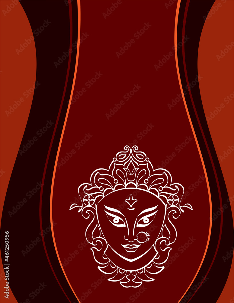 Durga Goddess Of Power, Divine Mother Of The Universe Stock Vector ...