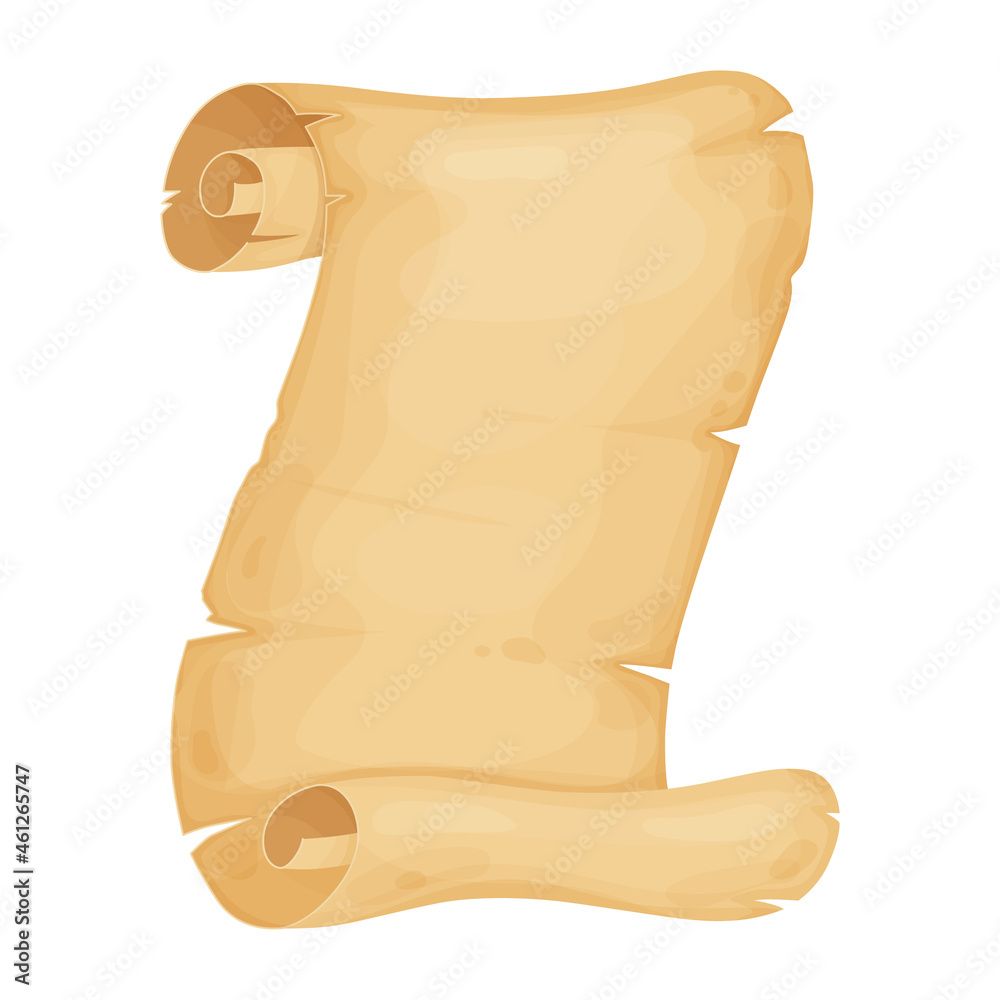 Old paper scroll. Vintage letter, certificate, treasure map or ...