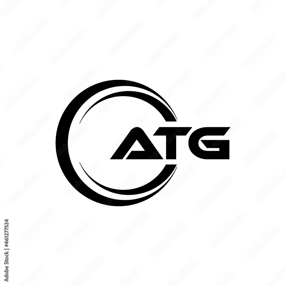 ATG letter logo design with white background in illustrator, vector ...