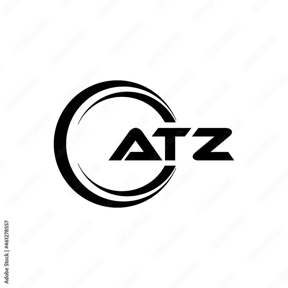 ATZ letter logo design with white background in illustrator, vector ...