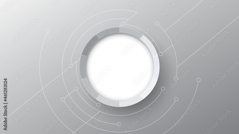 Grey white Abstract technology background, Hi tech digital connect ...