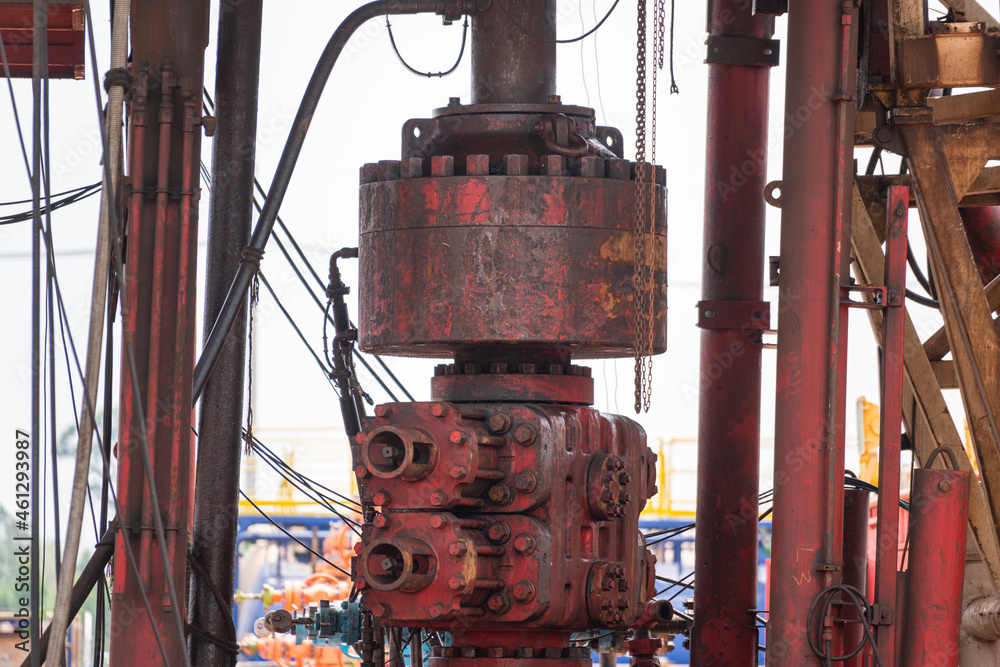 BOP (Blow out preventer) for oil drilling operation which is installed ...