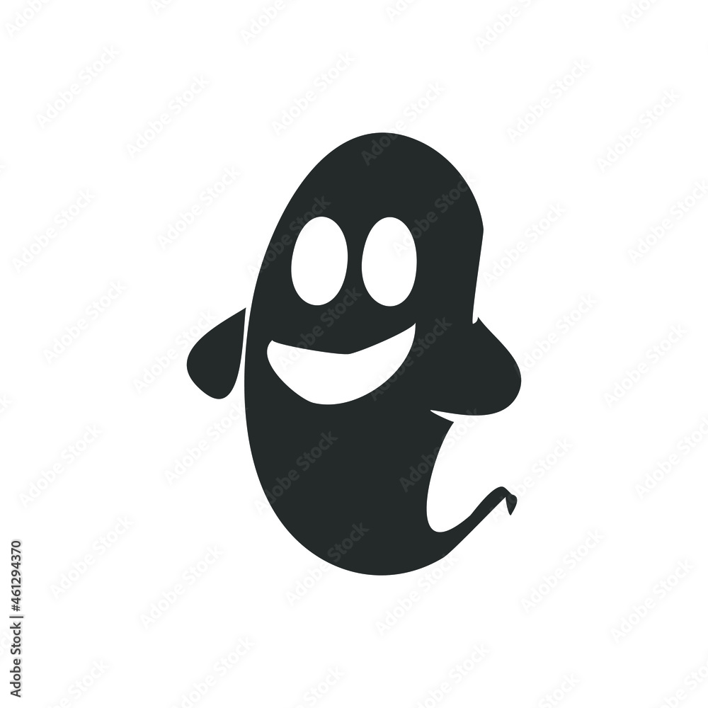 Ghost Icon Silhouette Illustration. Halloween Vector Graphic Pictogram ...