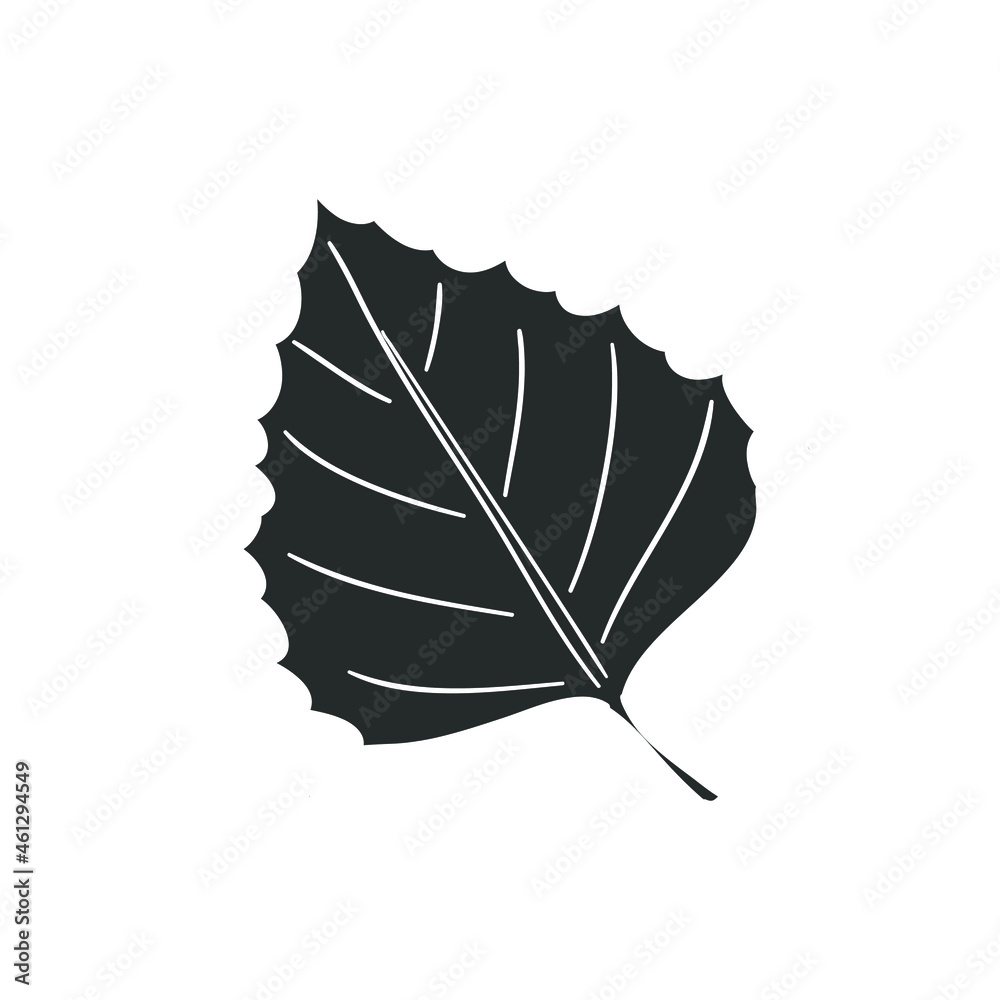 Autumn Leaf Icon Silhouette Illustration. Foliage Vector Graphic ...