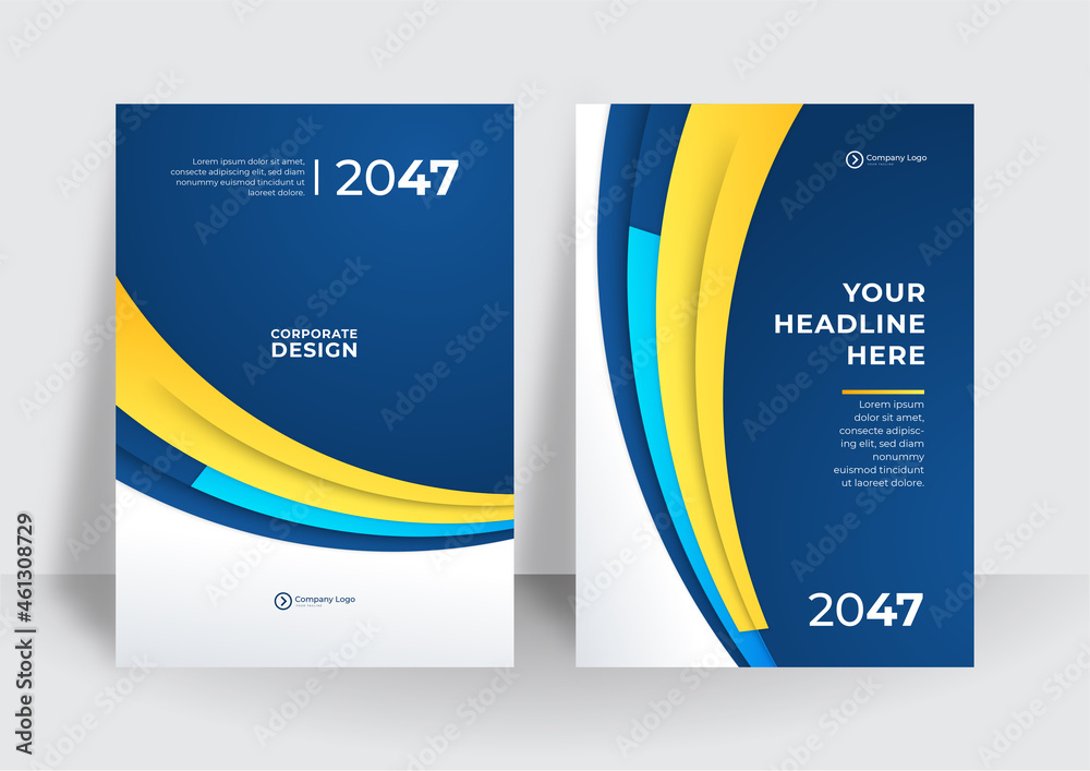 Business flyer layout template in A4 size. Modern brochure template ...
