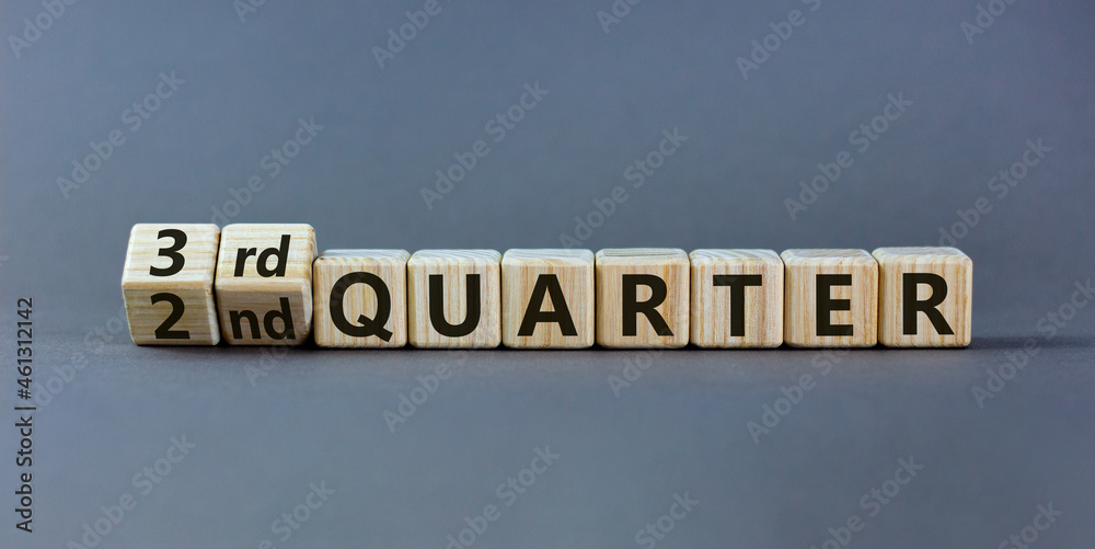 From 2nd to 3rd quater symbol. Turned wooden cubes and changed words ...