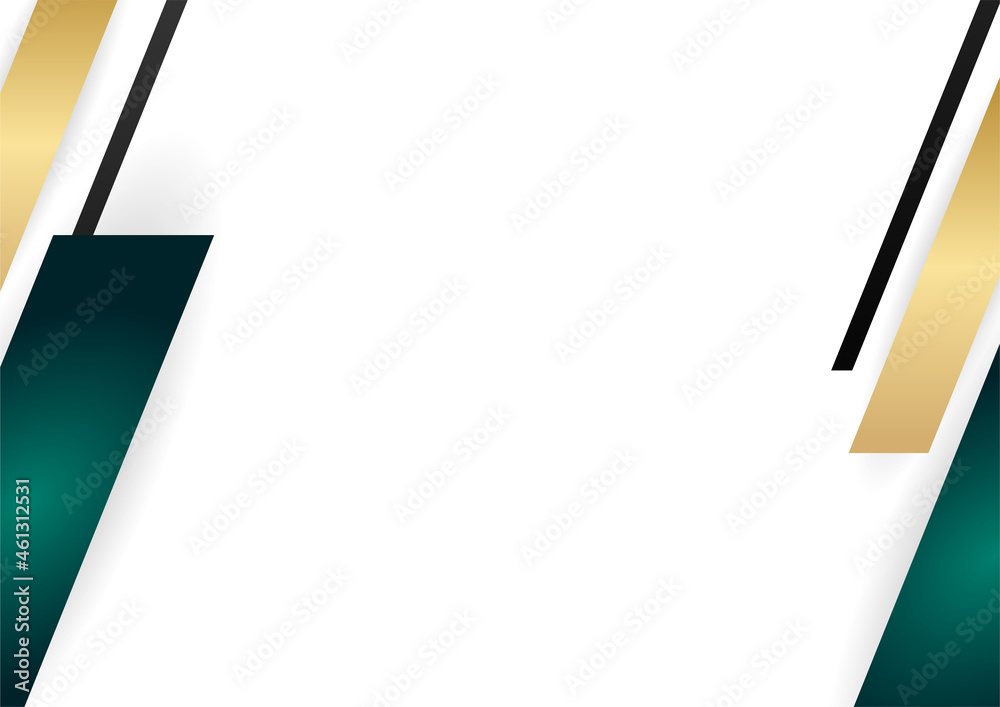 Green and gold abstract geometric background gradient color certificate ...