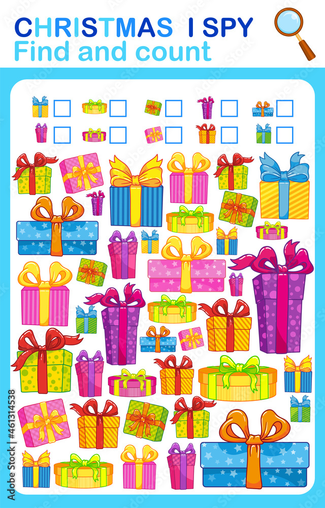 Printable worksheet for kindergarten and preschool book. I spy ...