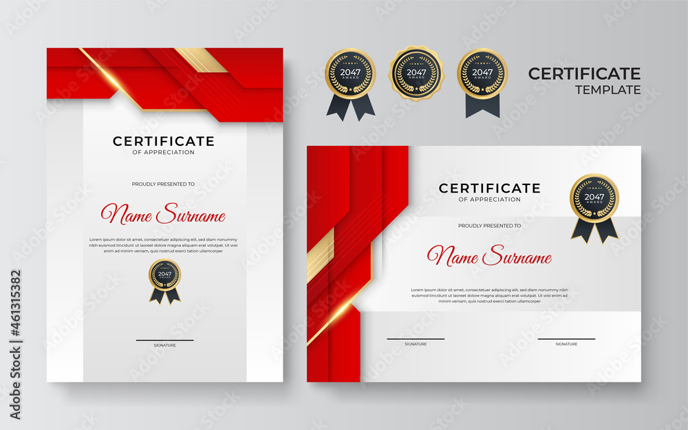 Modern Certificate Vector
