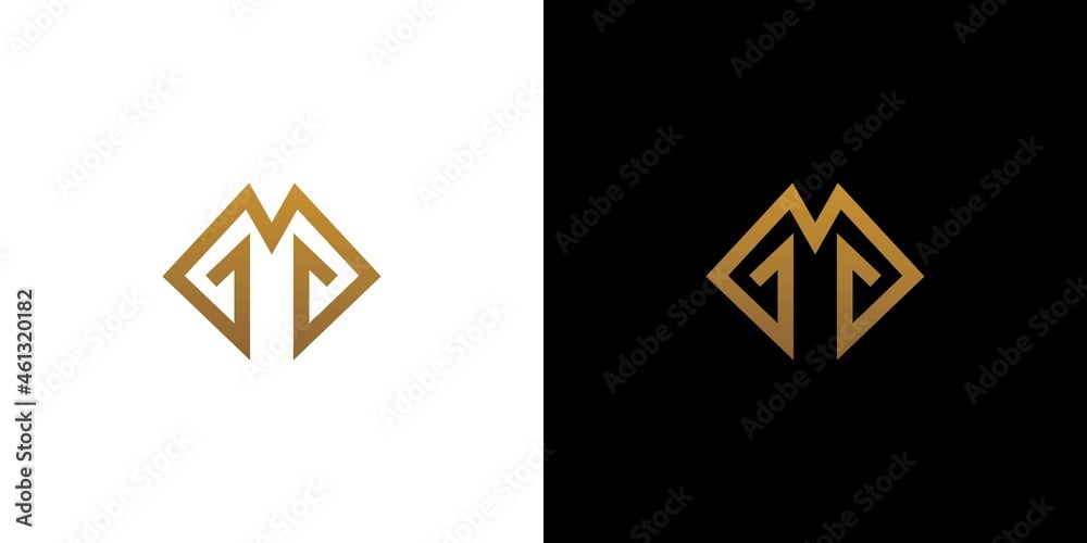 strong and modern letter GMG initials logo design Stock Vector | Adobe ...