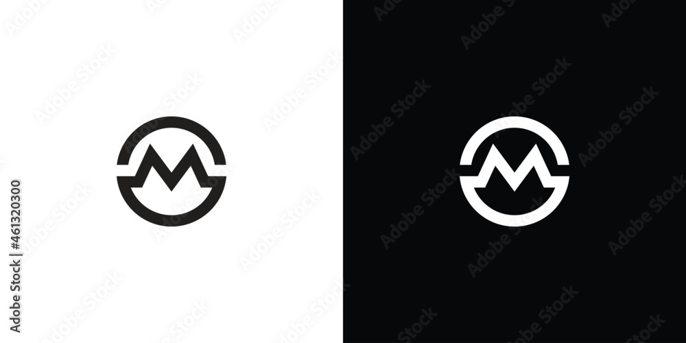 strong and modern letter M initials logo design Stock Vector | Adobe Stock