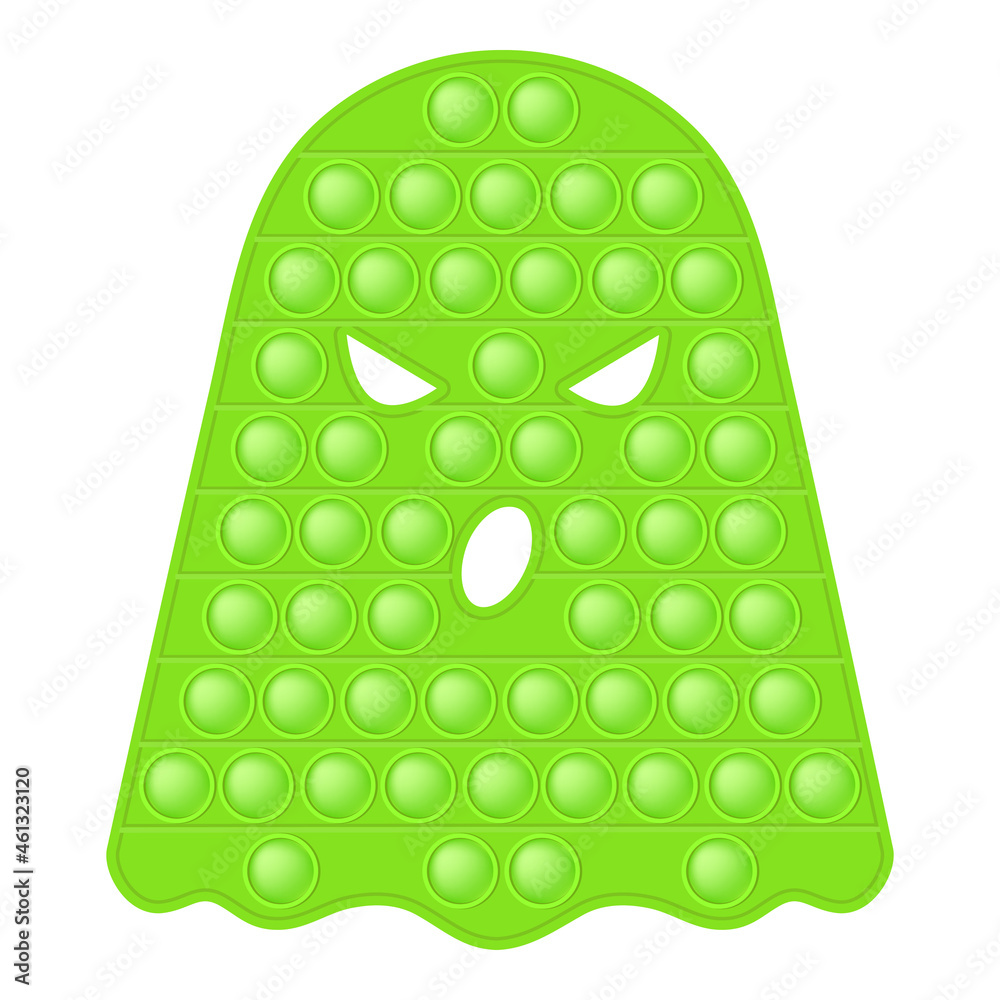 Halloween popit trendy silicon fidget toy - ghost. Antistress toy for ...