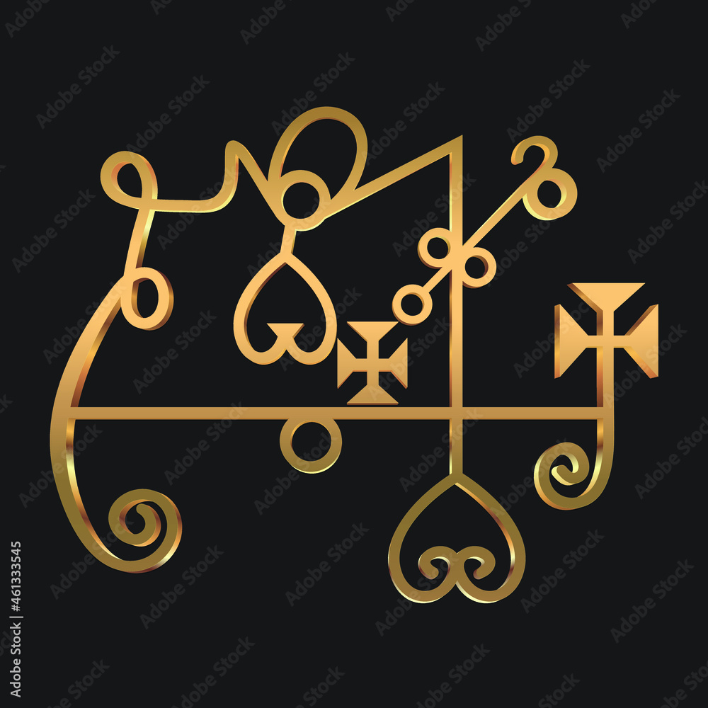 Beleth Vector Golden Color Seal Isolated Sigil Ars Goetia Goetic Daemon ...