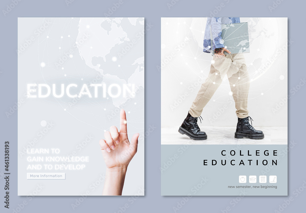 College Education Poster Layout Stock Template | Adobe Stock