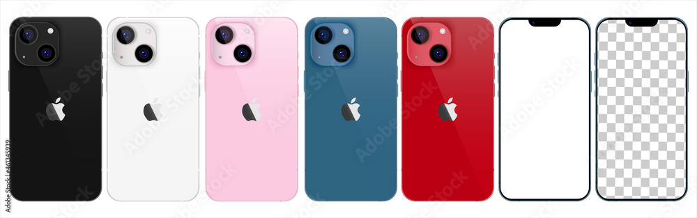 New Apple iPhone 13 and 13 Mini in five colors:Starlight,Midnight,Blue ...