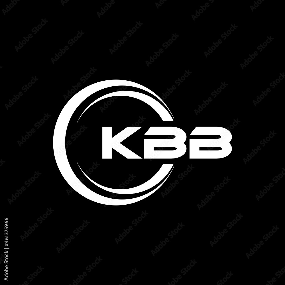 KBB letter logo design with black background in illustrator, vector ...