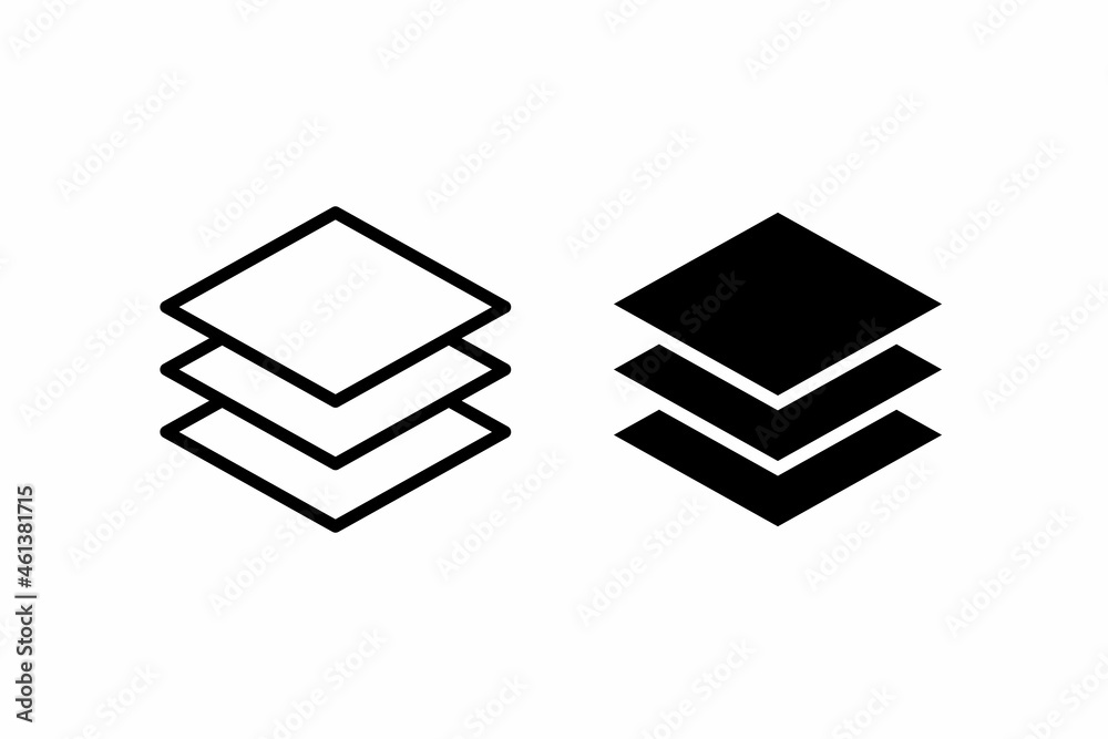 layers flat icon vector isolated on white background Stock Vector ...