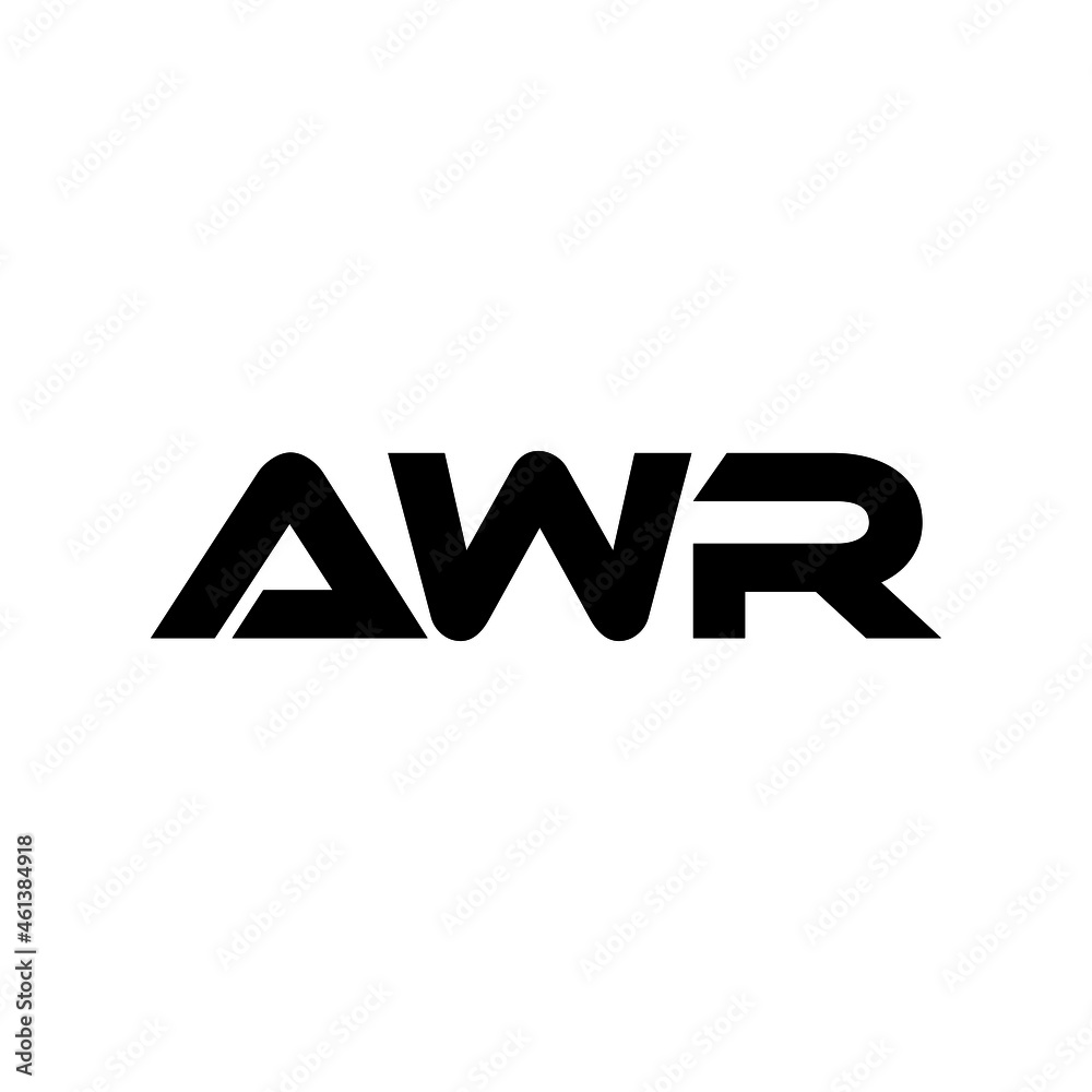 AWR letter logo design with white background in illustrator, vector ...