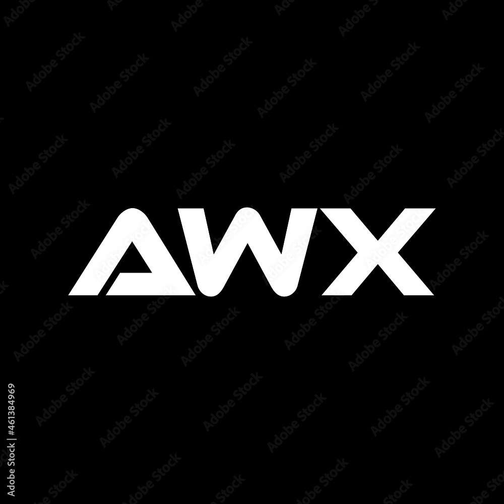AWX letter logo design with black background in illustrator, vector ...