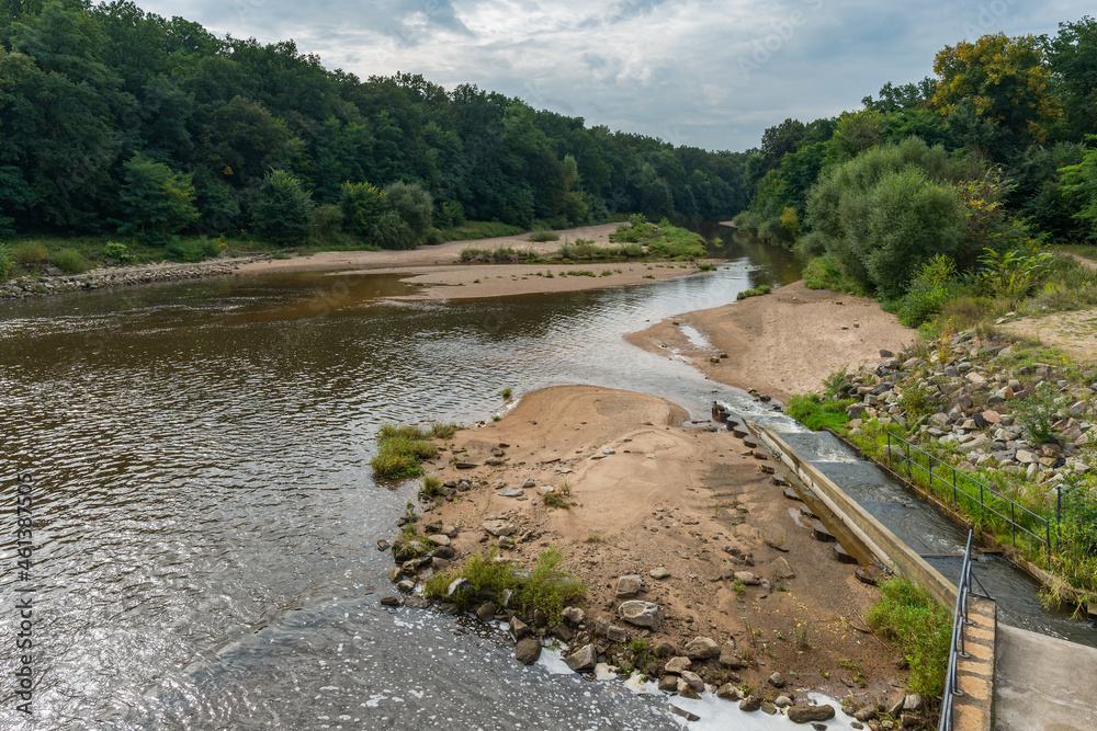 Hydroelectric Power Station on the Bóbr River in the City of Sagan ...