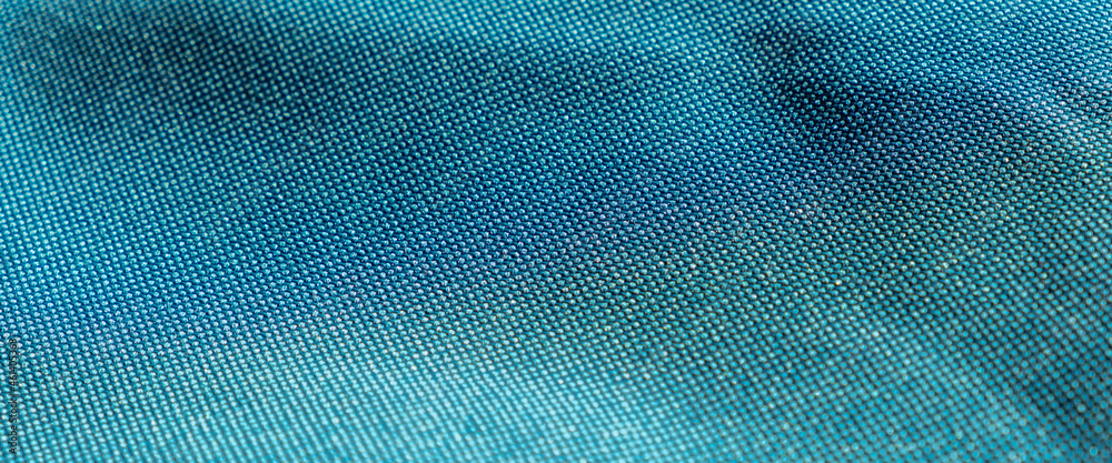 Blue Green Fabric Texture. Macro. Abstract Pattern of Textile. Close Up ...