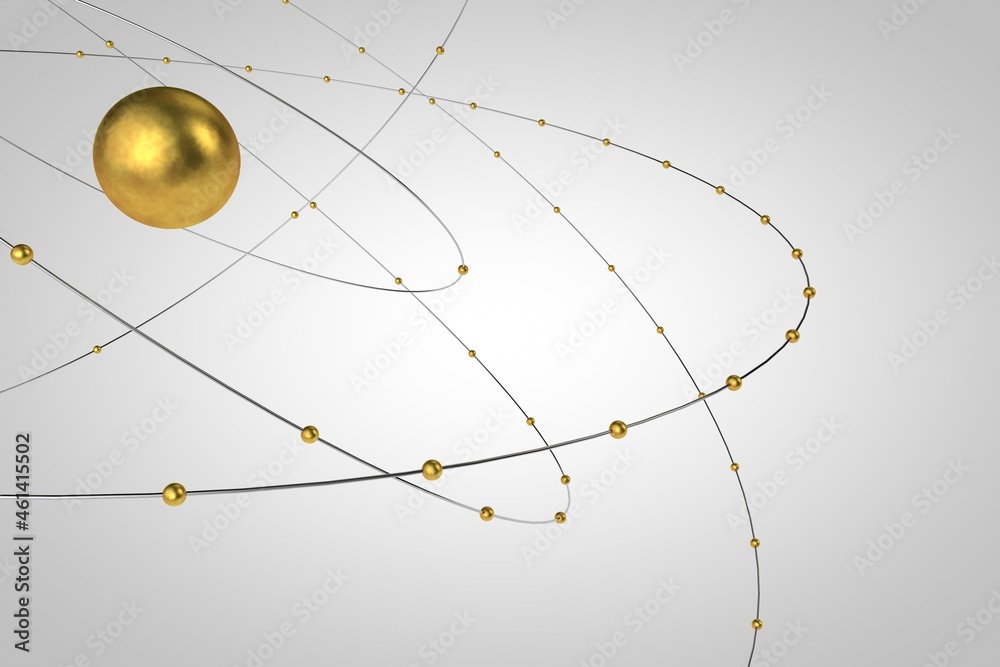 Electron and atom model, quantum mechanics, subatomic structure ...