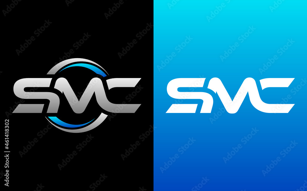 SMC Letter Initial Logo Design Template Vector Illustration Stock ...