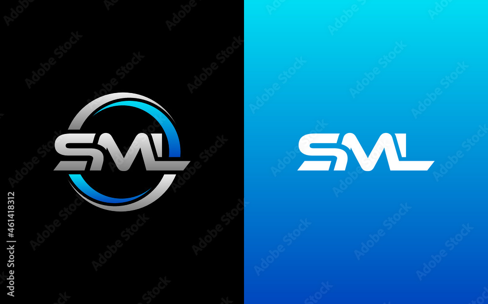 SML Letter Initial Logo Design Template Vector Illustration Stock ...