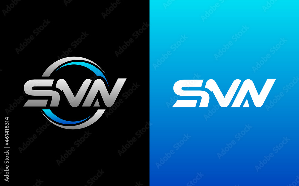 SMN Letter Initial Logo Design Template Vector Illustration Stock ...